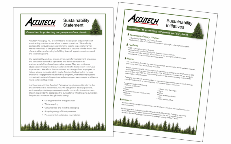 Sustainable Packaging - Accutech Packaging, Inc.